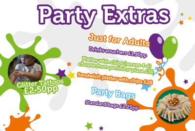 Party - Extra items for Adults SPLASHDOWNWATERPARKS.CO.UK